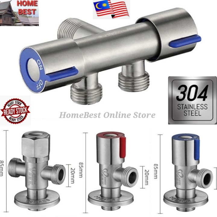 New: SUS304 Stainless Steel Angle Valve Toilet Water Distributor Water ...