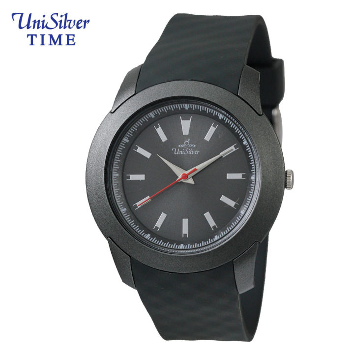 UniSilver TIME ORVIUM LODE Men's Analog Silver/Gray Rubber Watch KW3925 ...