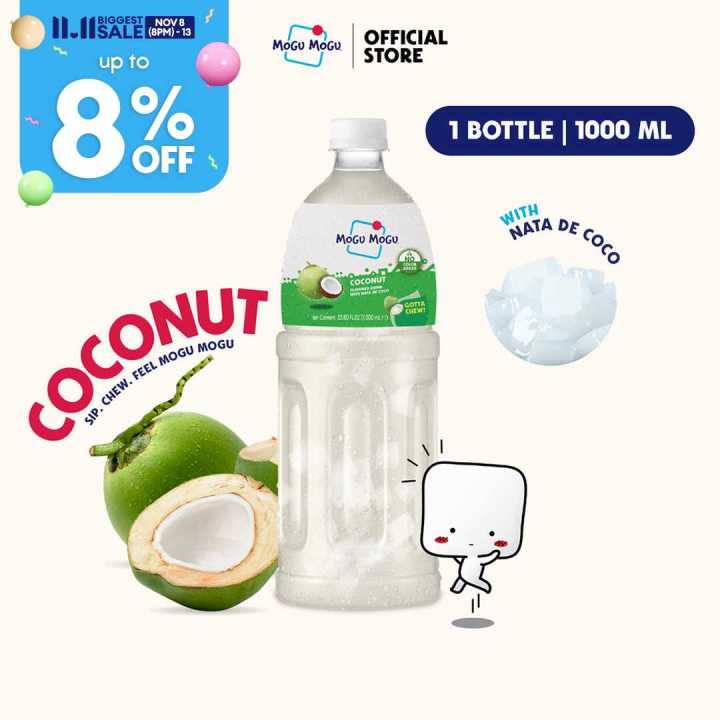 Mogu Mogu Coconut Nata de Coco Juice Drink 1000ml x 1 bottle | Lazada PH