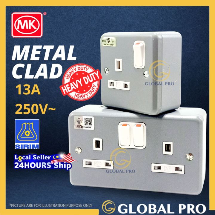 SIRIM MK Metal Clad Switch Heavy Duty Socket 13A Switch Socket Outlet ... SIRIM MK Metal Clad Switch Heavy Duty Socket 13A Switch Socket Outlet ...