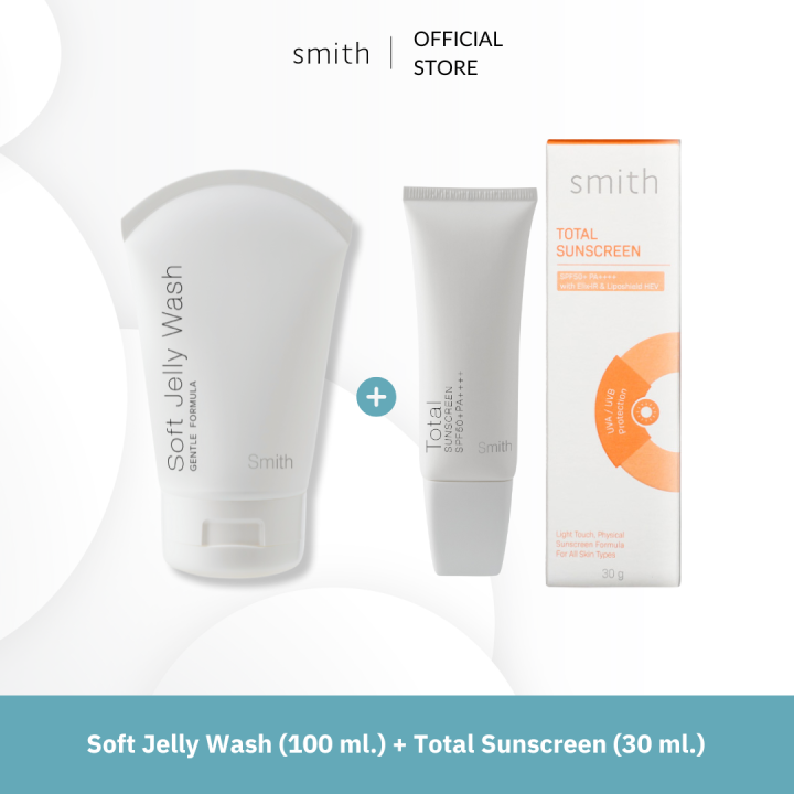[Duo Set] Smith Total Sunscreen SPF50+ PA+++ 30g. + Smith Soft Jelly ...