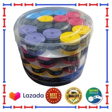 TERLARIS !! Grip Raket Bulutangkis Badminton yonex - 1 toples isi 60 ...