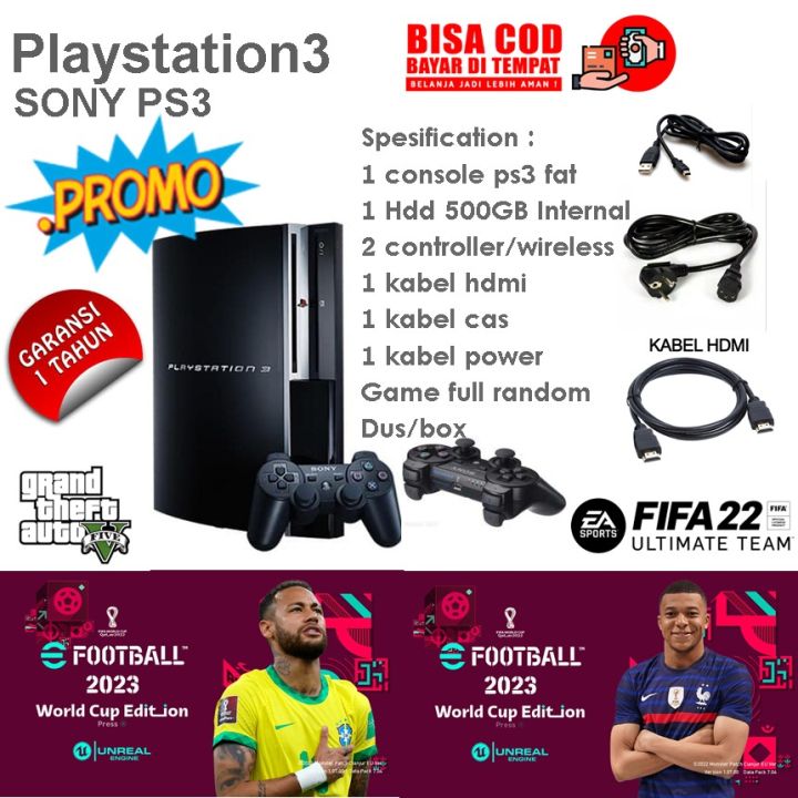 PS3 FAT PAKET LENGKAP HARDISK INTERNAL FREE 2 CONTROLLER FULL GAME ...
