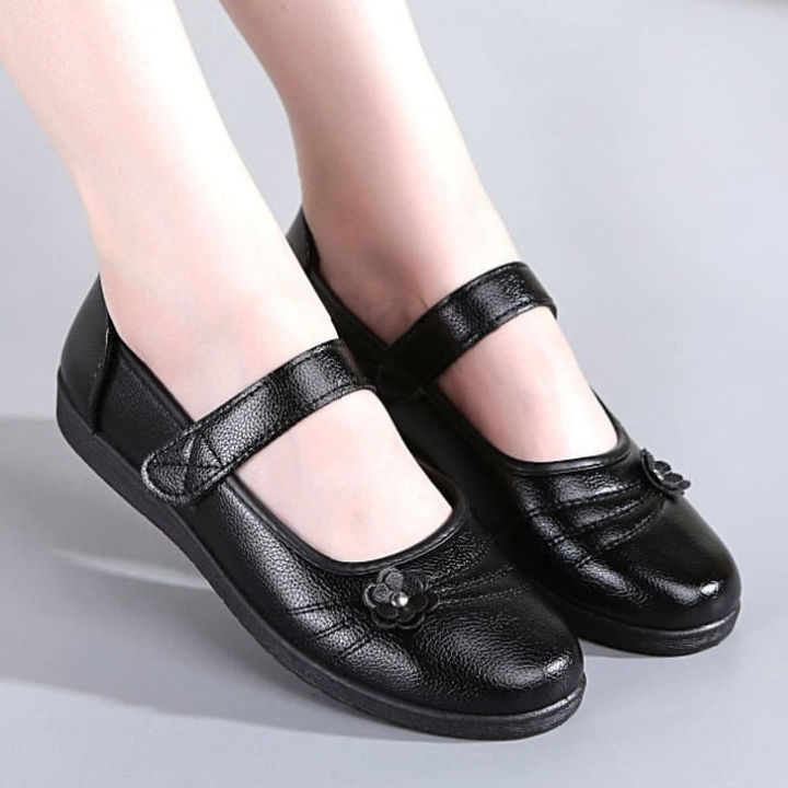 KIDS GIRL FASHION FLOWER DESIGN FORMAL SCHOOL BLACK SHOES#525 | Lazada PH