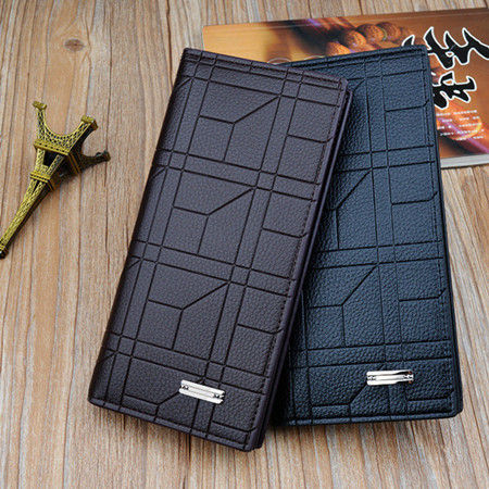 [With Inner Zipper Layer] LEGILIMENS Men's Fashion Embossed Long Wallet ...