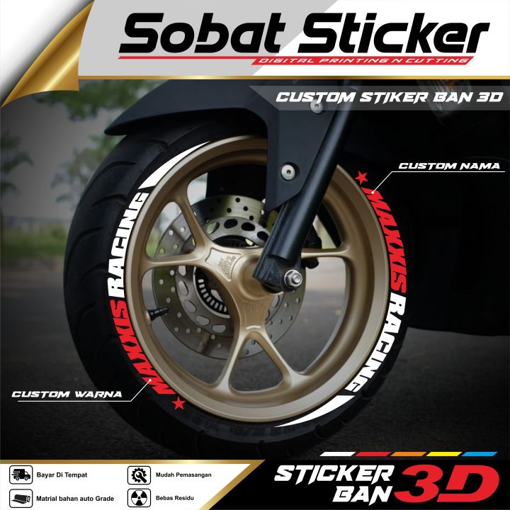 Stiker Tire Bomb / Stiker Font Ban Motor / sticker 3D Ban / Sticker ...