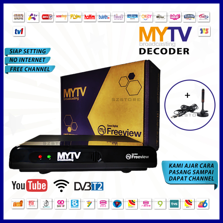 SIAP SETTING Original new version mytv combo S2 T2 (pakai piring atau antenna) decoder dekoder ...