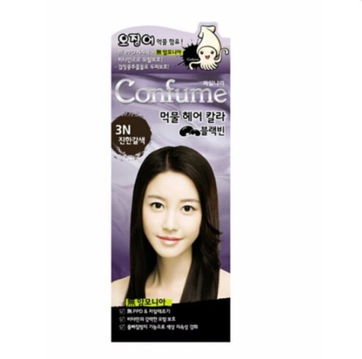 Confume Squid Ink Hair Color & Dye 3N Dark Brown (No Ammonia) | Lazada