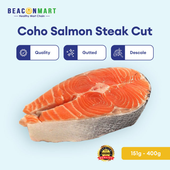[Beacon Mart] Fresh Frozen Coho Salmon Steak Cut | Salmon Steak Potong ...