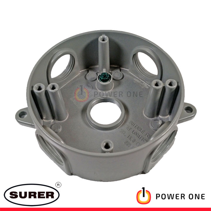 Surer 1111 Cast Aluminum 4" Utility Box, Five 3/4" Holes (1100 Series ...