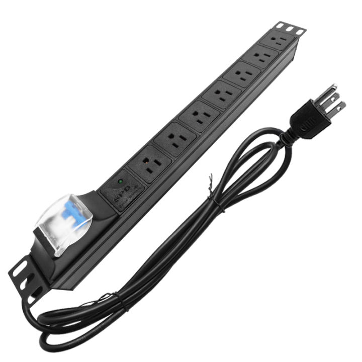 Power Distribution Unit Pdu Power Strip 7 Us Socket 3500w Breaker Surge Protection 2meter