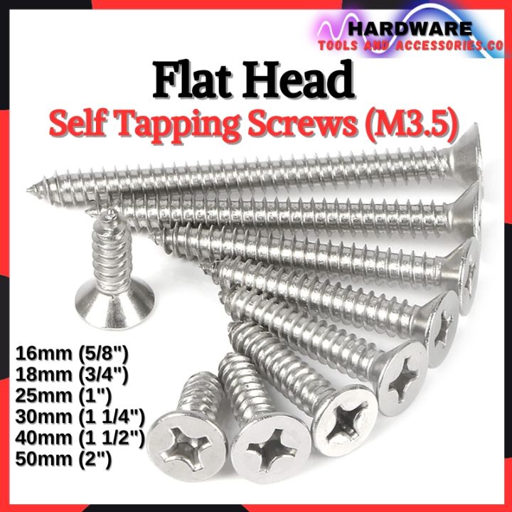 Flat Head Screw for Wood Phillips Tapping Screws Sold per 100PCS ...