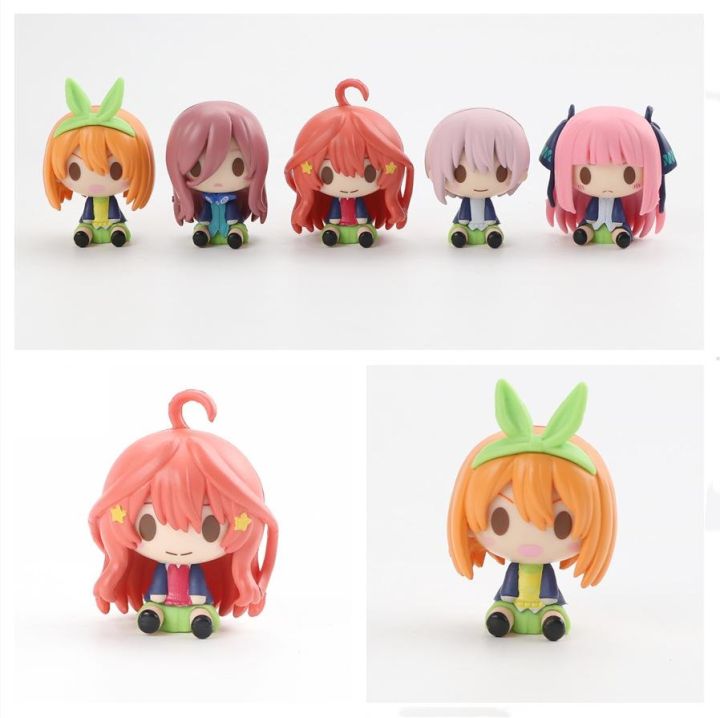 5 Pcs/Set The Quintessential Quintuplets 4-5cm Mini Anime Girl Figure ...