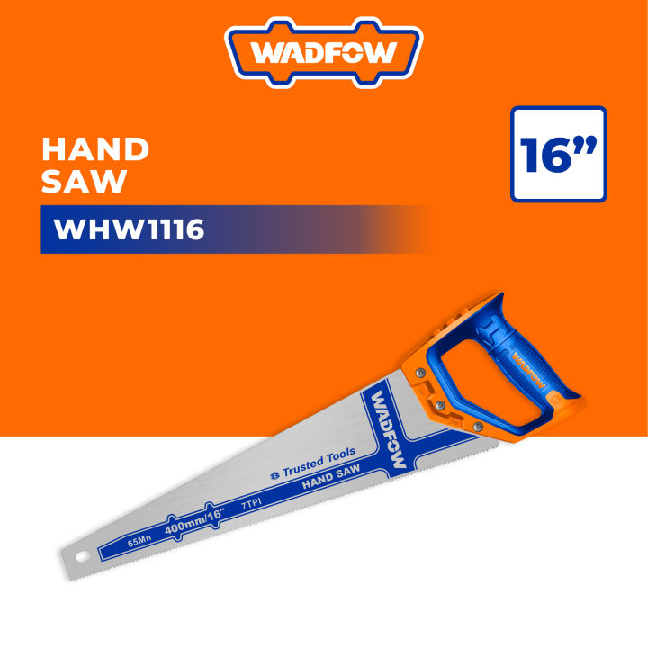 WADFOW Hand Saw (16"), Length: 400mm, Thickness: 0.9mm, 7 TPI, with ...