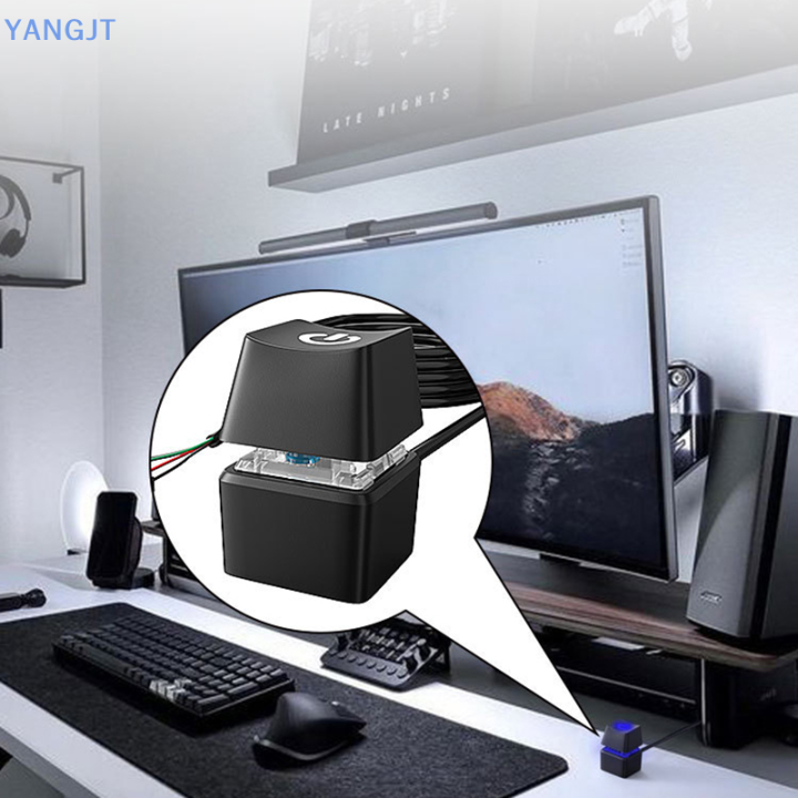 YANGJT Portable Colorful LED Light Computer Desktop Power Switch PC ...