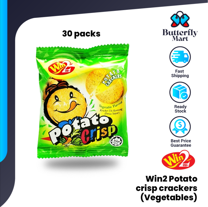 (W903) Win2 Potato Crisp Crackers (Vegetables) (30 packs) / Keropok ...