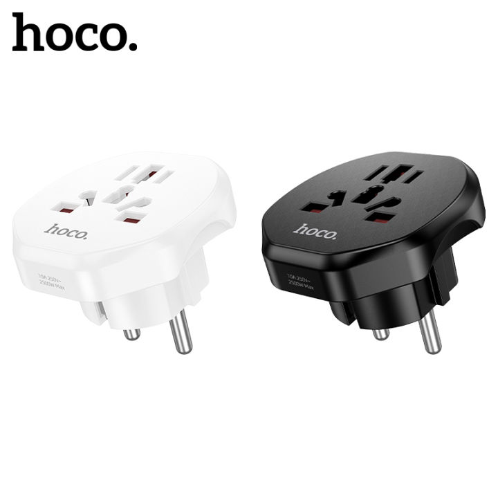 Hoco Gốc 100% Ac6 Bộ chuyển đổi Du Lịch Thông dụng sạc đa chức năng Adapter rắc cắm Châu Âu cổng ...