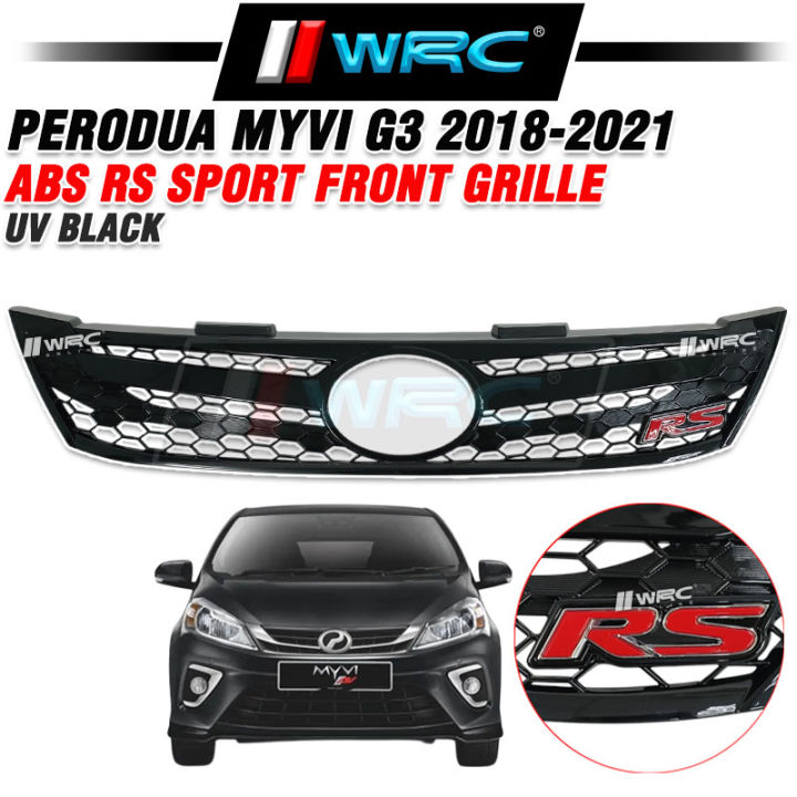 Perodua Myvi G3 2018 - 2021 ABS RS Sport Front Grille ( UV Black ) | Lazada