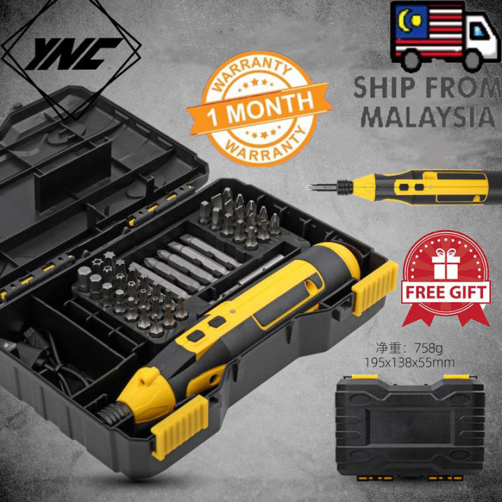 [Ready Stock] 4V electric screwdriver USB rechargeable household wireless forward and reverse ...