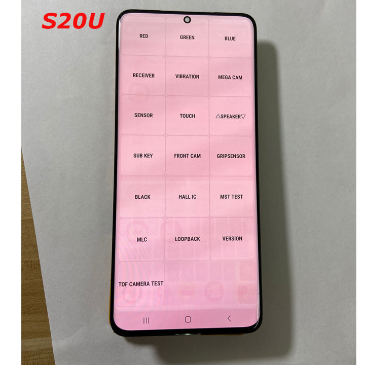 จุดเผาไหม้สำหรับ Samsung Galaxy S20อัลตร้า G988แอลซีดี G988F G988B/DS ...