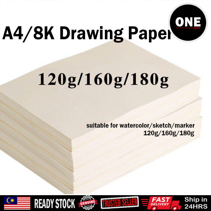 10 Sheet A4/8K Proffessional Drawing paper Sketch Watercolor Painting ...