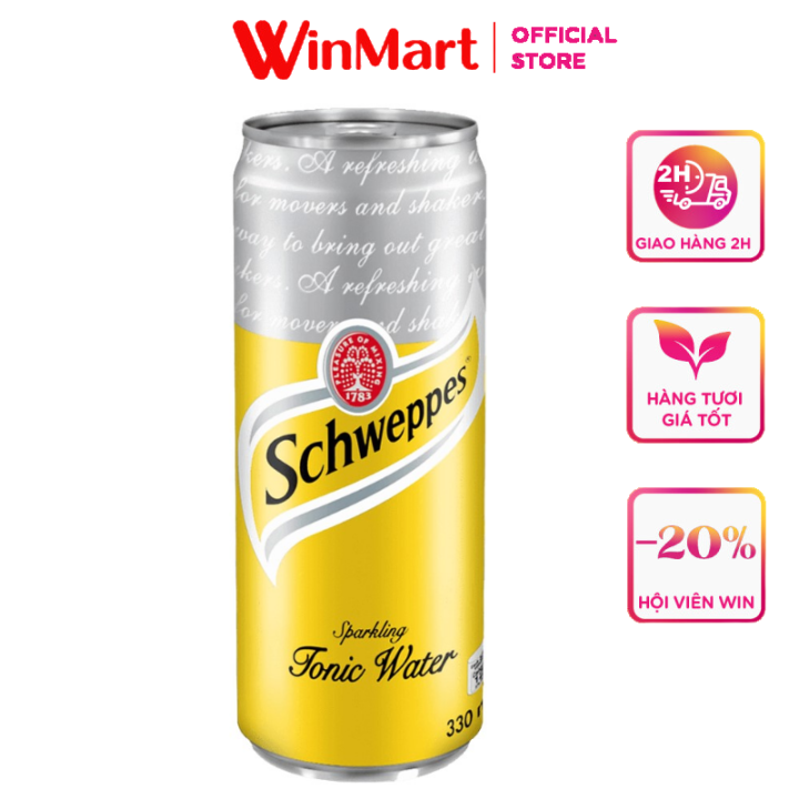 [Siêu thị WinMart] - Nước giải khát Schweppes Tonic lon 330ml | Lazada.vn