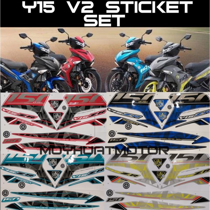 Y15ZR V2 STICKER SET / YAMAHA Y15ZR V2 JUPITER MX KING 150 EXCITER 150 STICKER SET / MORITAKA ...