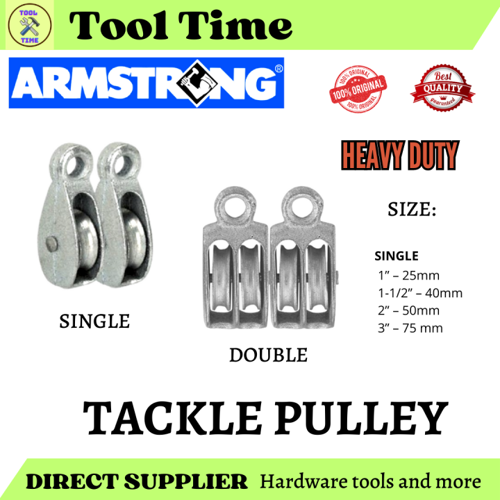 ARMSTRONG HIGHQUALITY TACKLE PULLEY SINGLE/DOUBLE (RANDOM COLOR GRAY ...