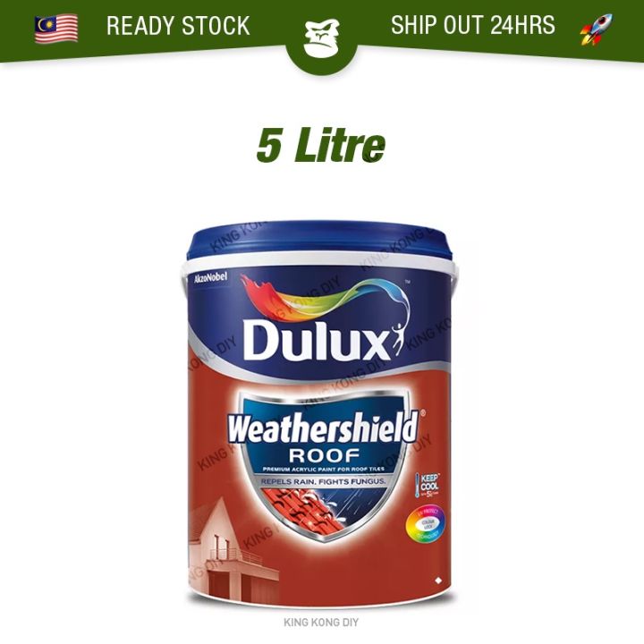 5L ICI DULUX Weathershield Roof Paint Roofshield Roof Shield Reflect ...