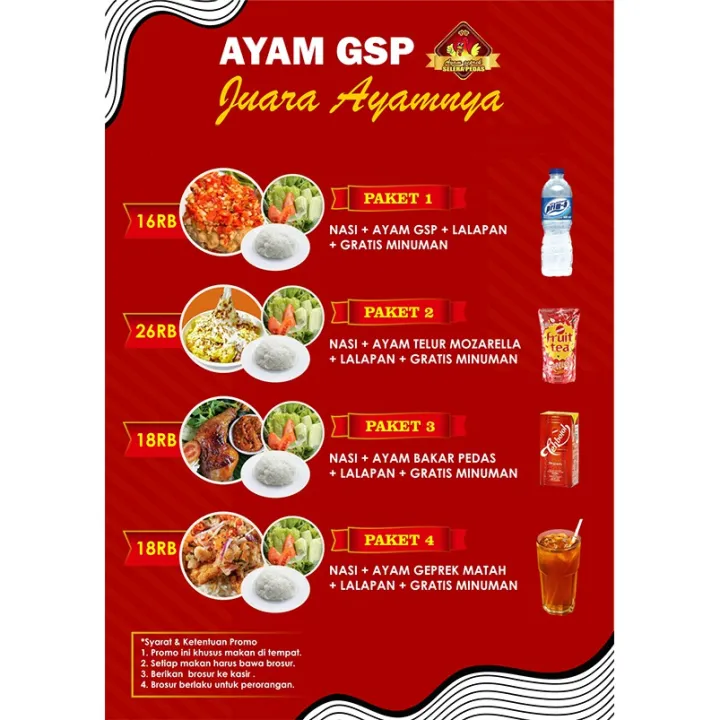 Cetak Daftar Menu Makanan Ukuran A4 2 PCS | Lazada Indonesia