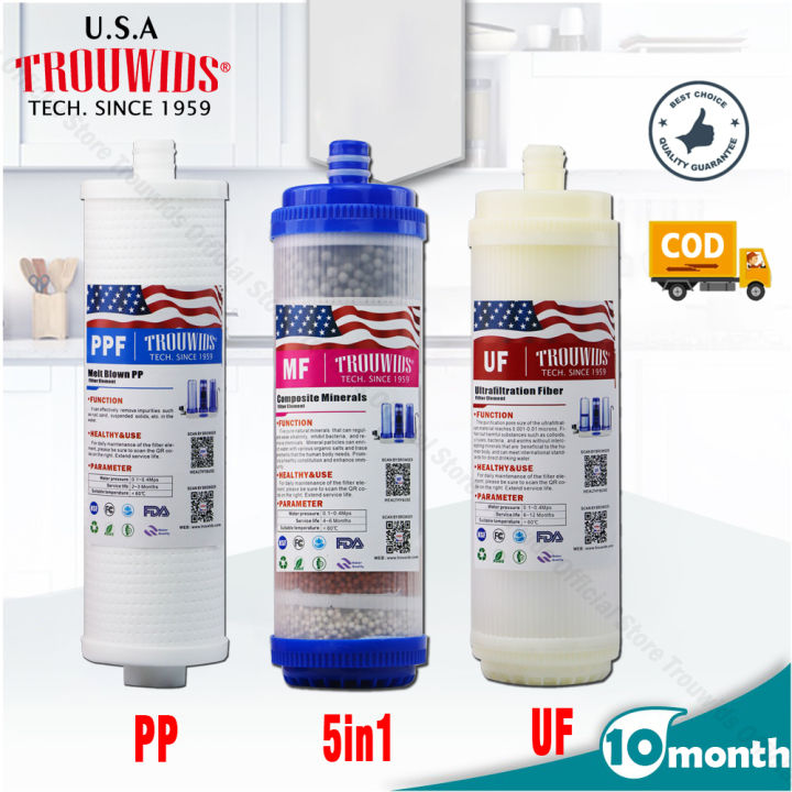 3 Stages Standard Home Water Purification Replacement Filter Element 10 ...