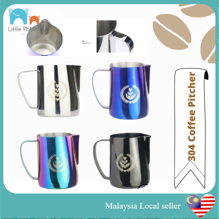 Coffee stainless steel pitcher jug Latte Art Milk Frothing Jug Espresso ...