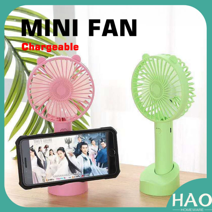 KIPAS ANGIN MINI Chargeable/ Kipas PORTABLE HP Holder hp / Mini Fan ...