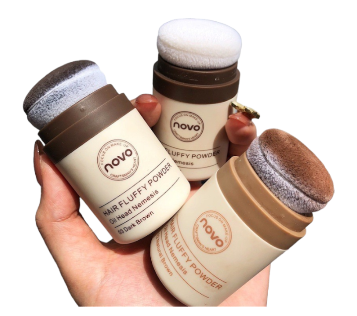 ปิดผมบาง novo hair line powder 5356(ใหม่/แท้) ที่ปิดเหม่ง ผงแป้งเพิ่มโว ...