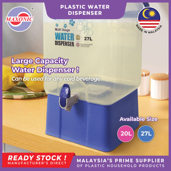 MAXONIC 20L/27L PLASTIC WATER DISPENSER HOT & COLD | WATER CONTAINER ...