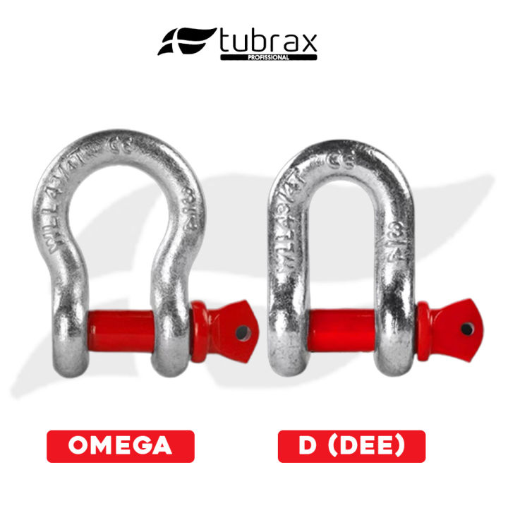 Bow Shackle Omega G209 6.5 Ton - 7/8" Segel Screw Pin 6.5T Baja ...