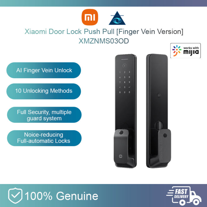 Xiaomi Mijia Smart Door Lock Push Pull Finger Vein Version Fully Auto ...