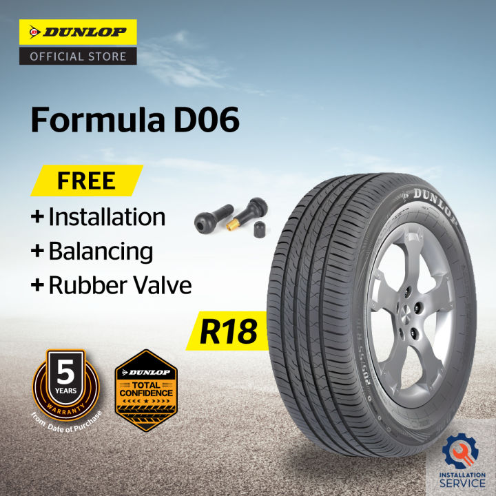 Dunlop Formula D06 R18 225/45 235/55 (with installation) | Lazada