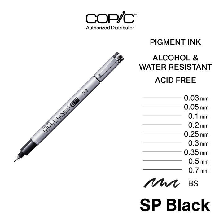 Copic Multiliner SP Black (0.03mm-0.7mm) | Refillable | Lazada PH
