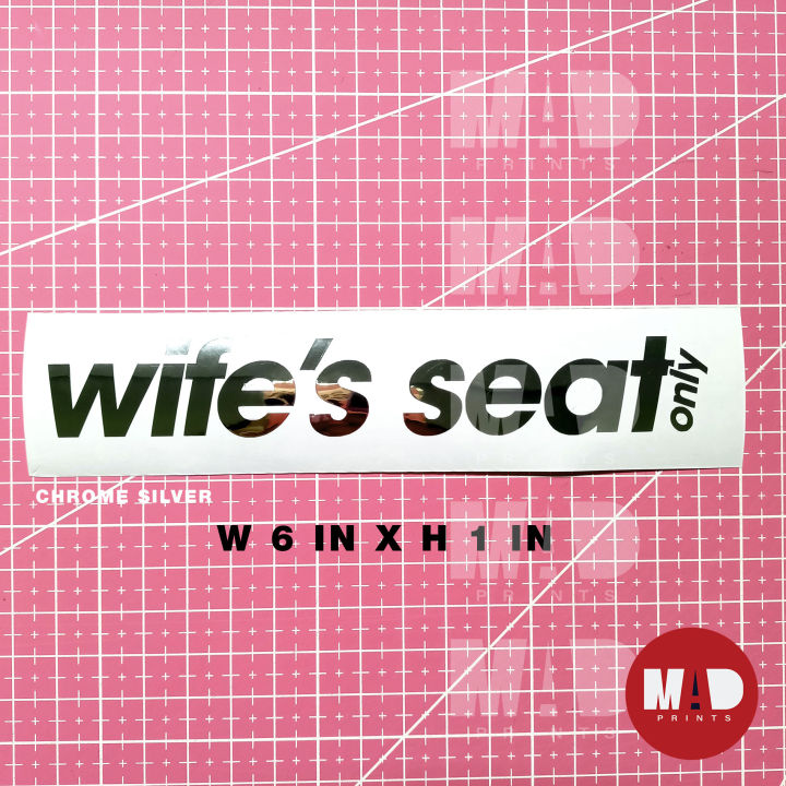 Wife's Seat Only - Decal Sticker | Lazada PH