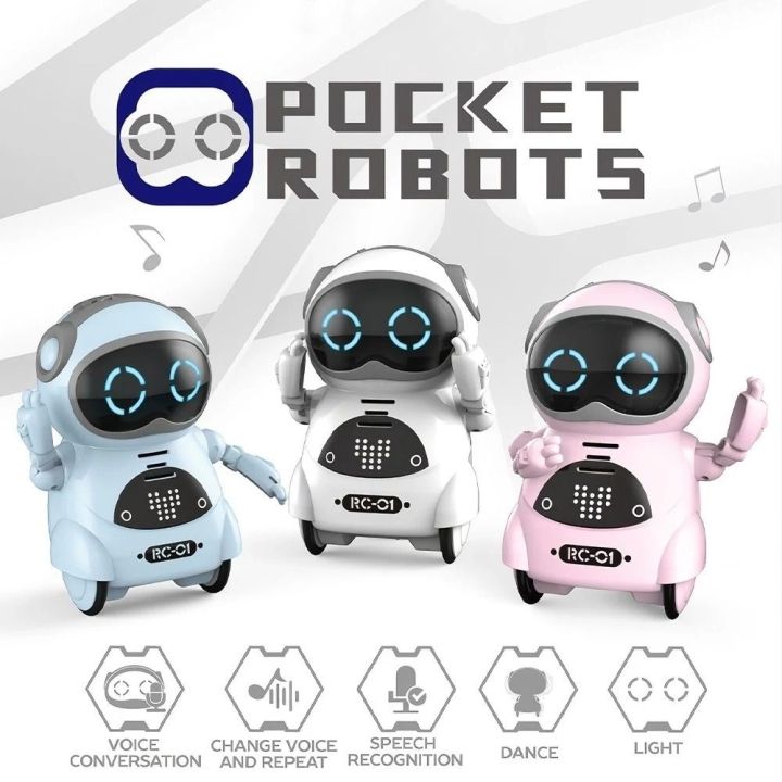 PUZHE Voice Recognition Pocket Robot Singing Dancing Smart Robot Mini ...