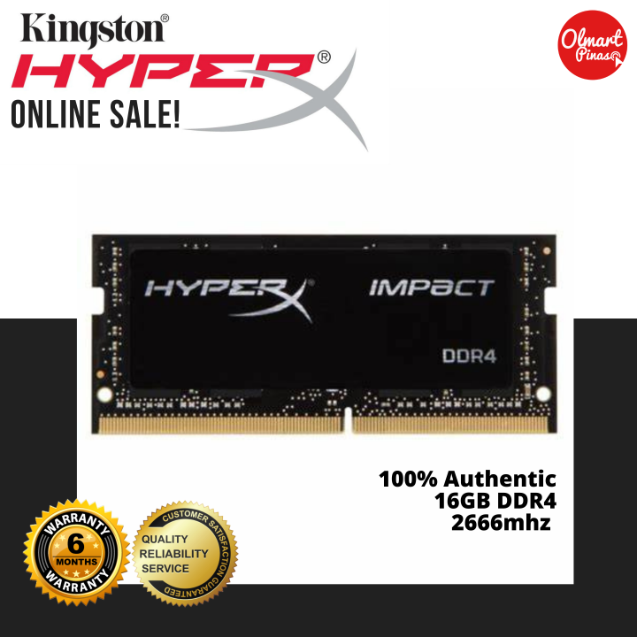 HyperX Impact DDR4 Laptop Memory 16GB 2666mhz CL15 SODIMM Ram | Lazada PH