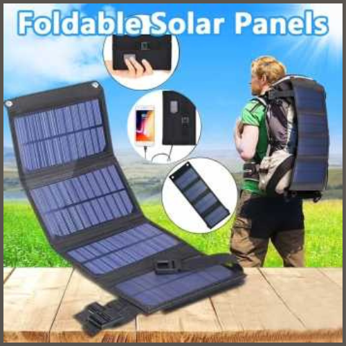 NS Tas panel surya outdor / Solar Panel Portable 10W 4 Folding Charging ...
