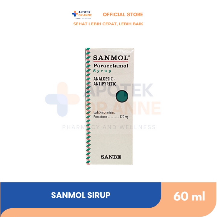 Sanmol Syrup 120mg/5ml 60 ml | Lazada Indonesia