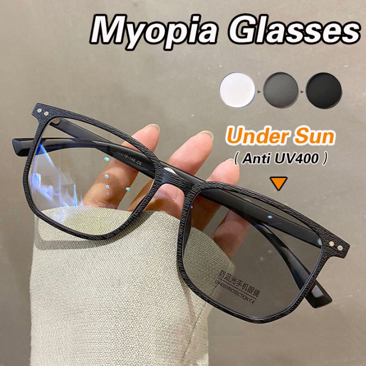-600 ~ 0 Photochromic Myopia Glasses Graded Eyeglasses with Grade Wemen ...