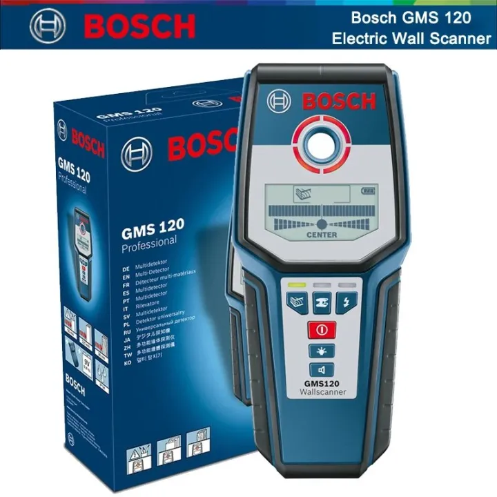 Bosch GMS120 Wall Detector Metal Scanning Device Digital Multi-Scanner ...