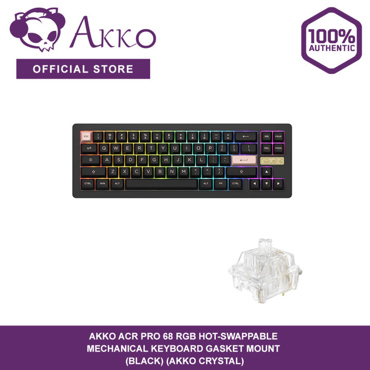 AKKO ACR PRO 68 RGB Hot-Swappable Mechanical Keyboard Gasket Mount ...