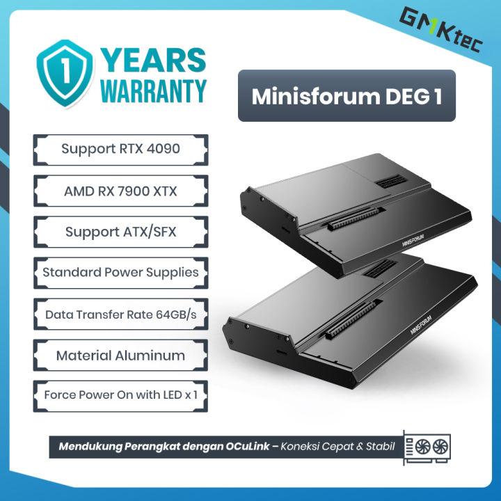 EXSTERNAL VGA Minisforum Deg1 Mini eGPU Enclosure for RTX 4090, AMD RX ...