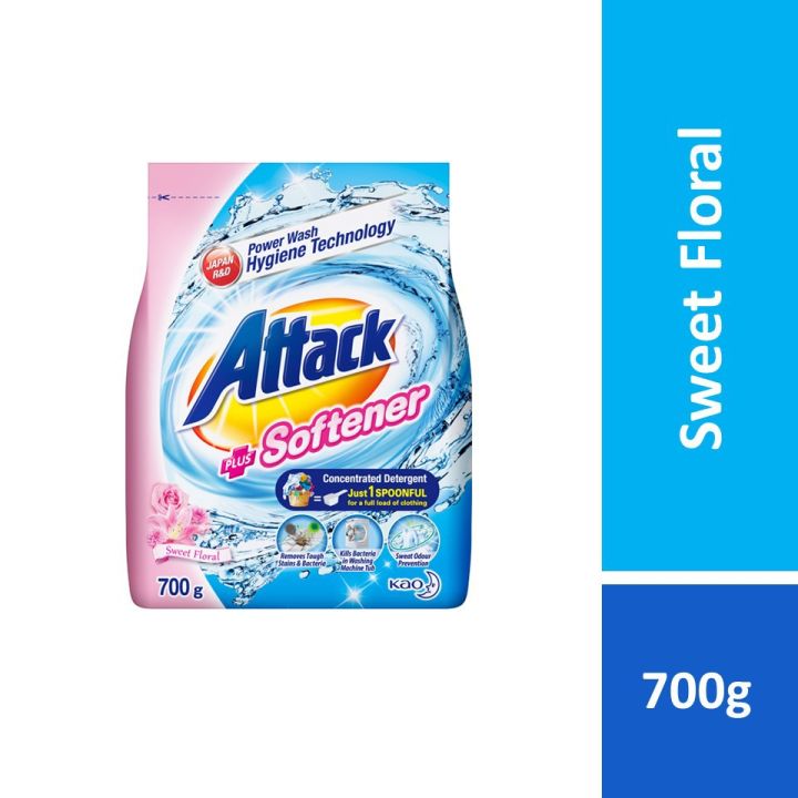 Attack Detergent Plus Softener Sweet Floral Concentrate Detergent ...