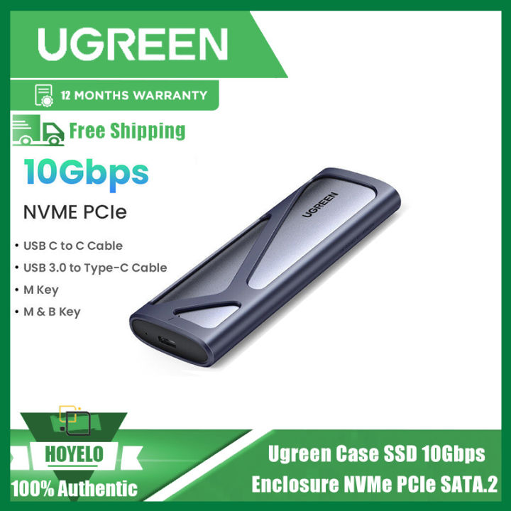 Ugreen Case SSD Enclosure NVMe SATA.2 SSD HDD Entr 10Gbps USB 3.2 Gen2 ...